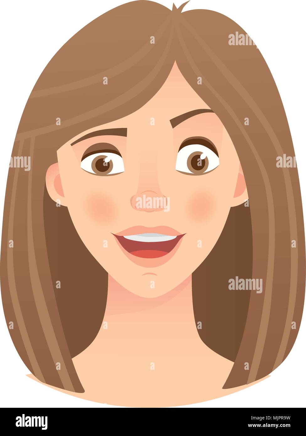 Woman funny face Stock Vector Images - Alamy