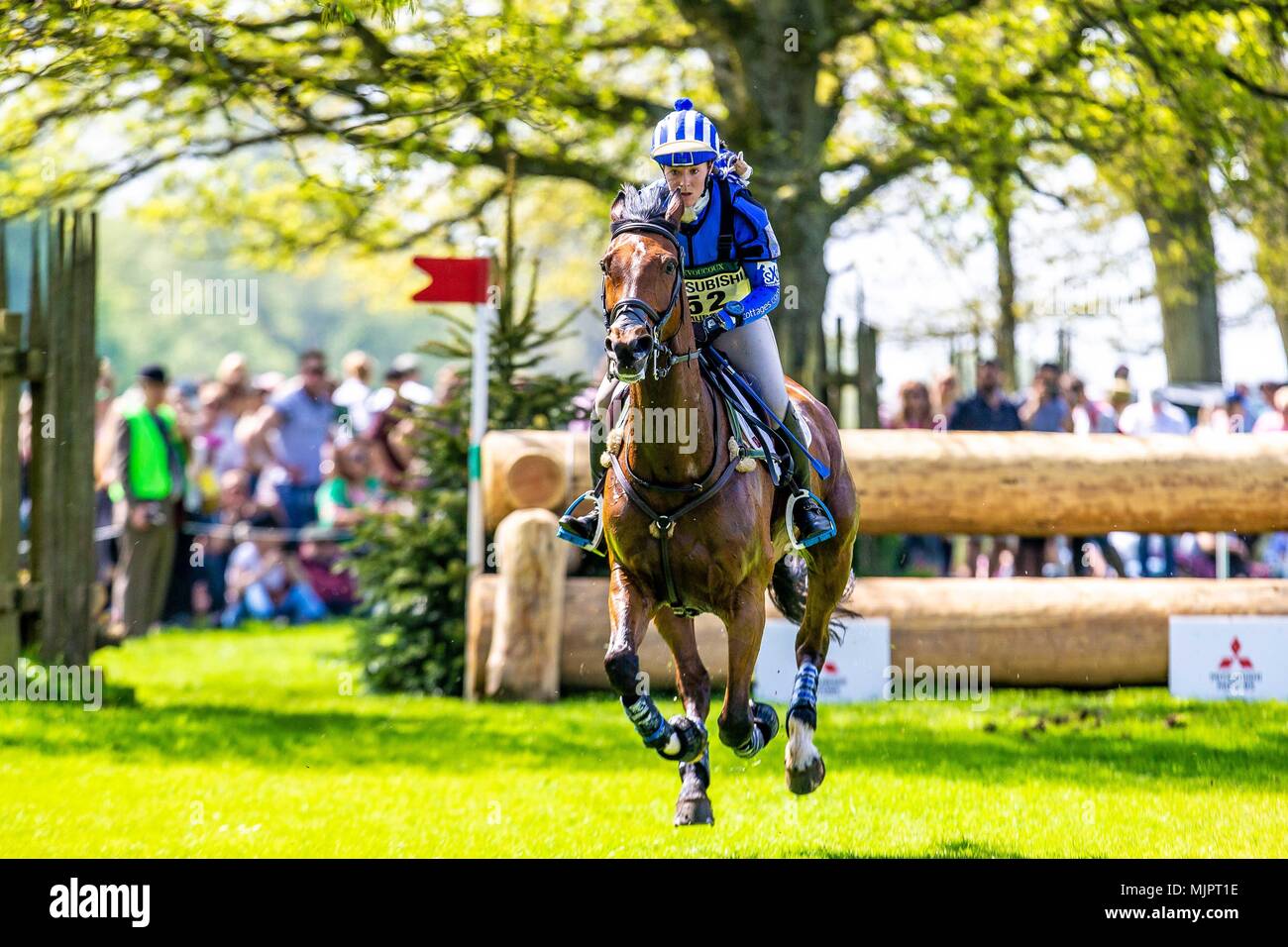 Badminton, Gloucestershire, UK, 5 May 2018. Cross Country. Imogen ...