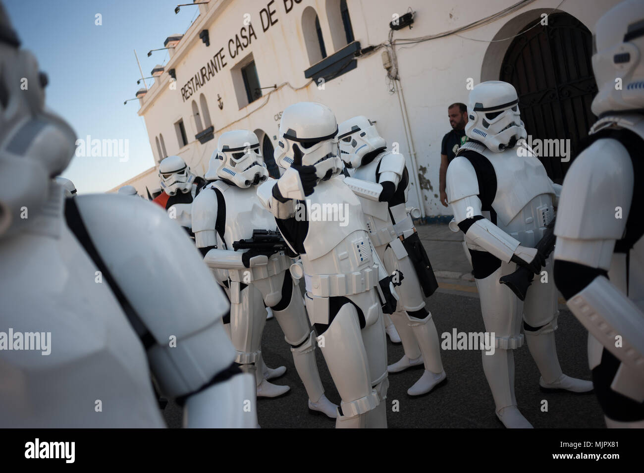 Malaga, Spain. 5th May, 2018. Members of the 501st Legion Spanish ...