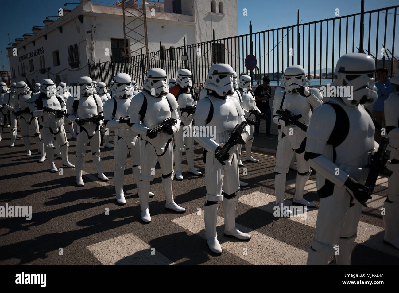 Members of the 501st Legion Spanish Garrison dressed as Stormtroopers ...