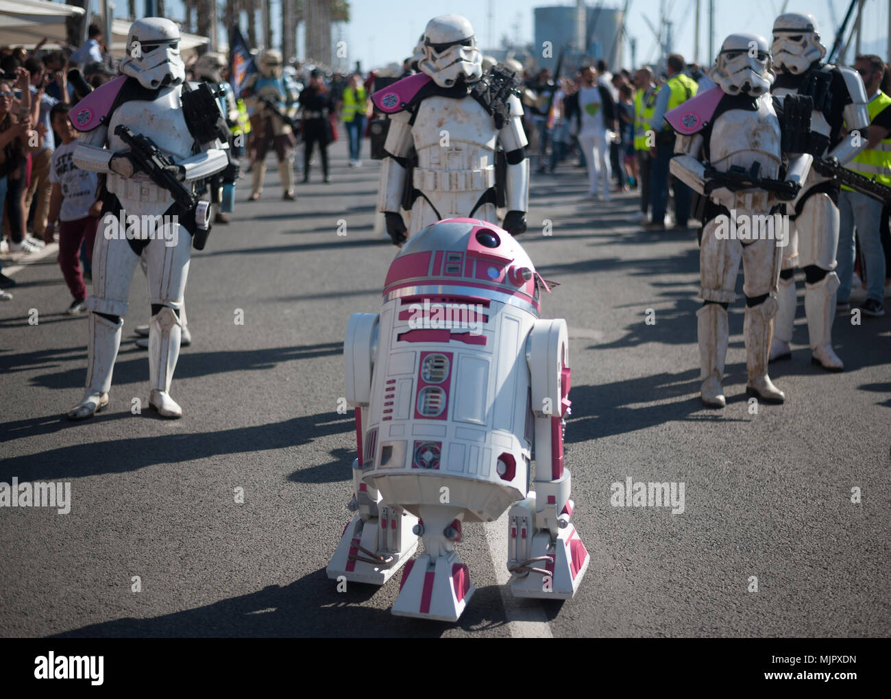 Members of the 501st Legion Spanish Garrison dressed as Stormtroopers ...