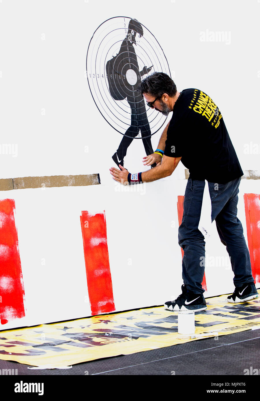 Dallas, Texas, USA. 05th May, 2018. Artist MANUEL OLIVER, father of a ...