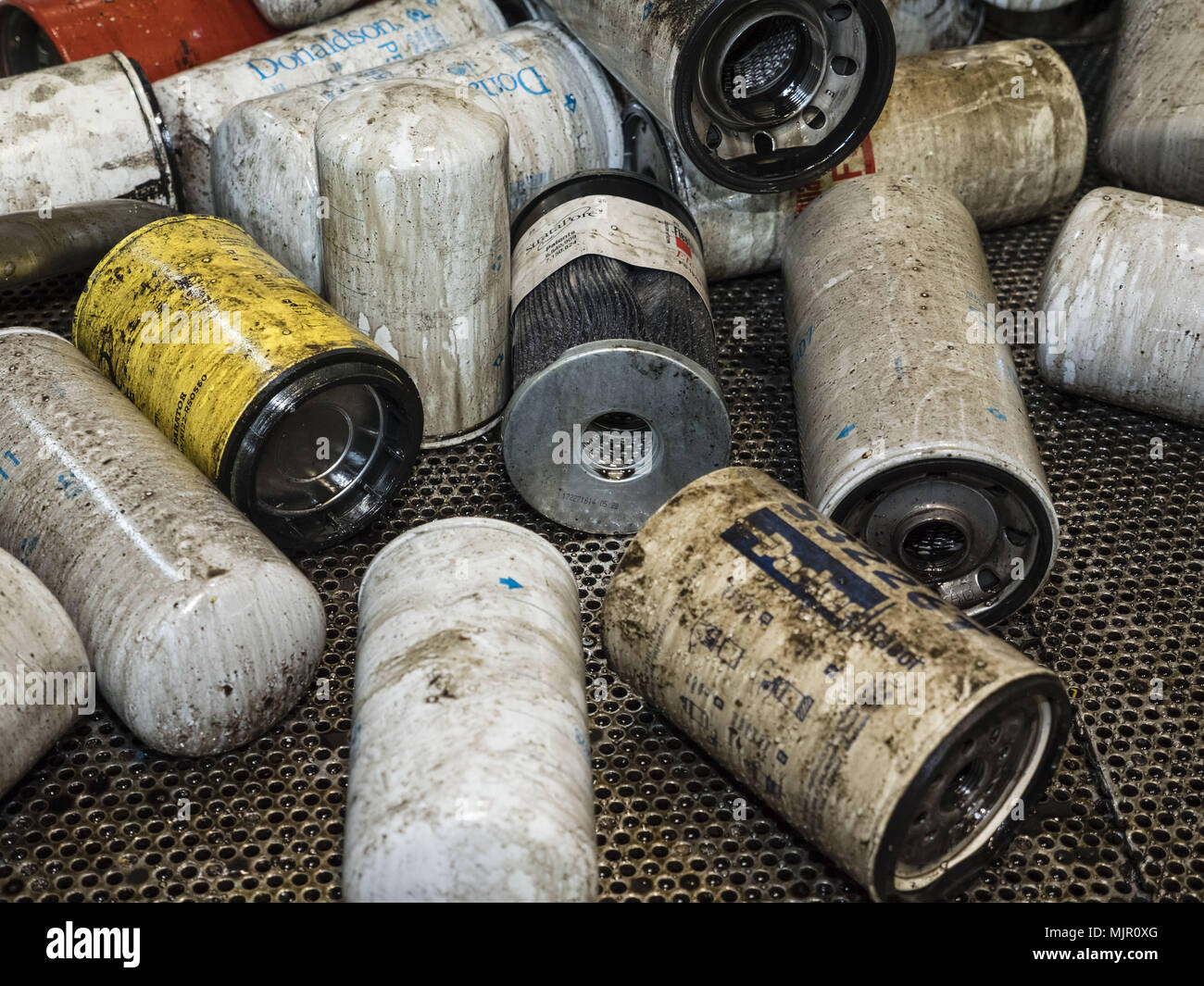 Used oil filters hi-res stock photography and images - Alamy