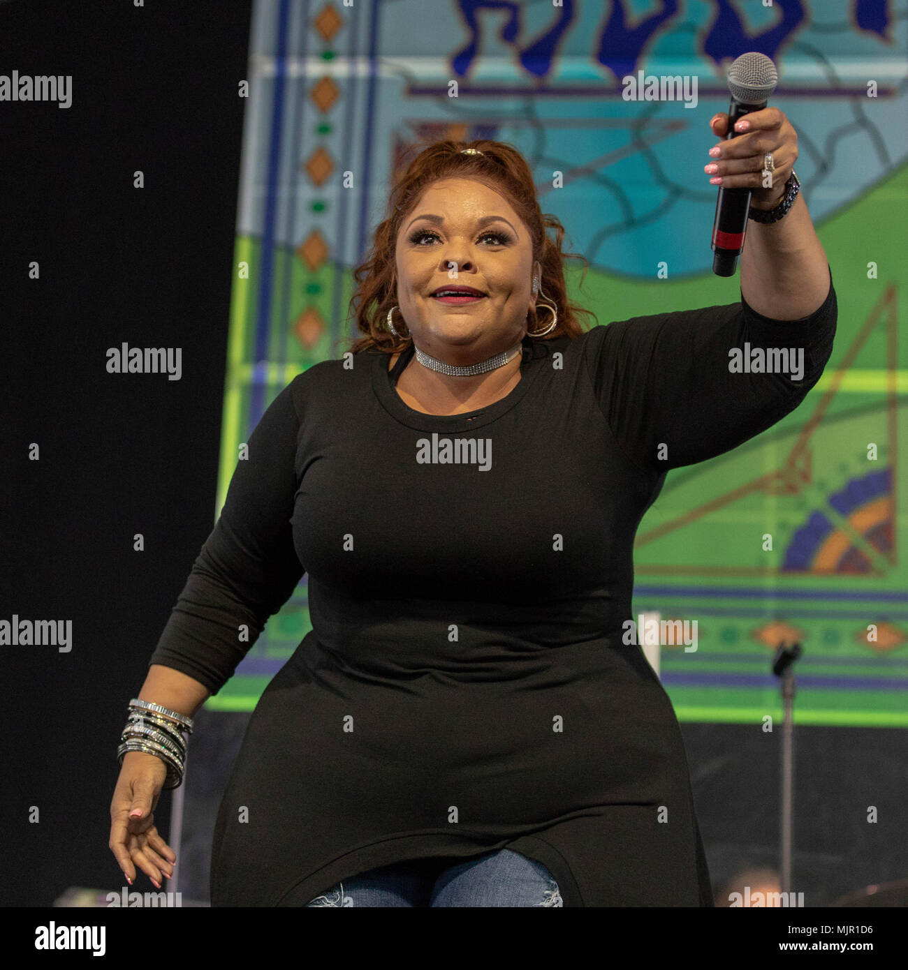 New Orleans, Louisiana, USA. 5th May, 2018. Gospel singer TAMELA MANN ...