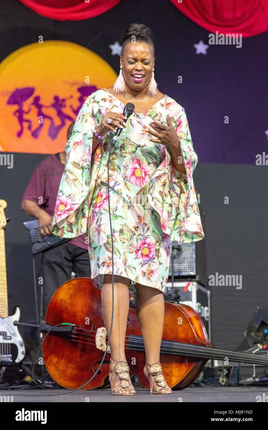 New Orleans, Louisiana, USA. 5th May, 2018. Singer DIANNE REEVES during ...