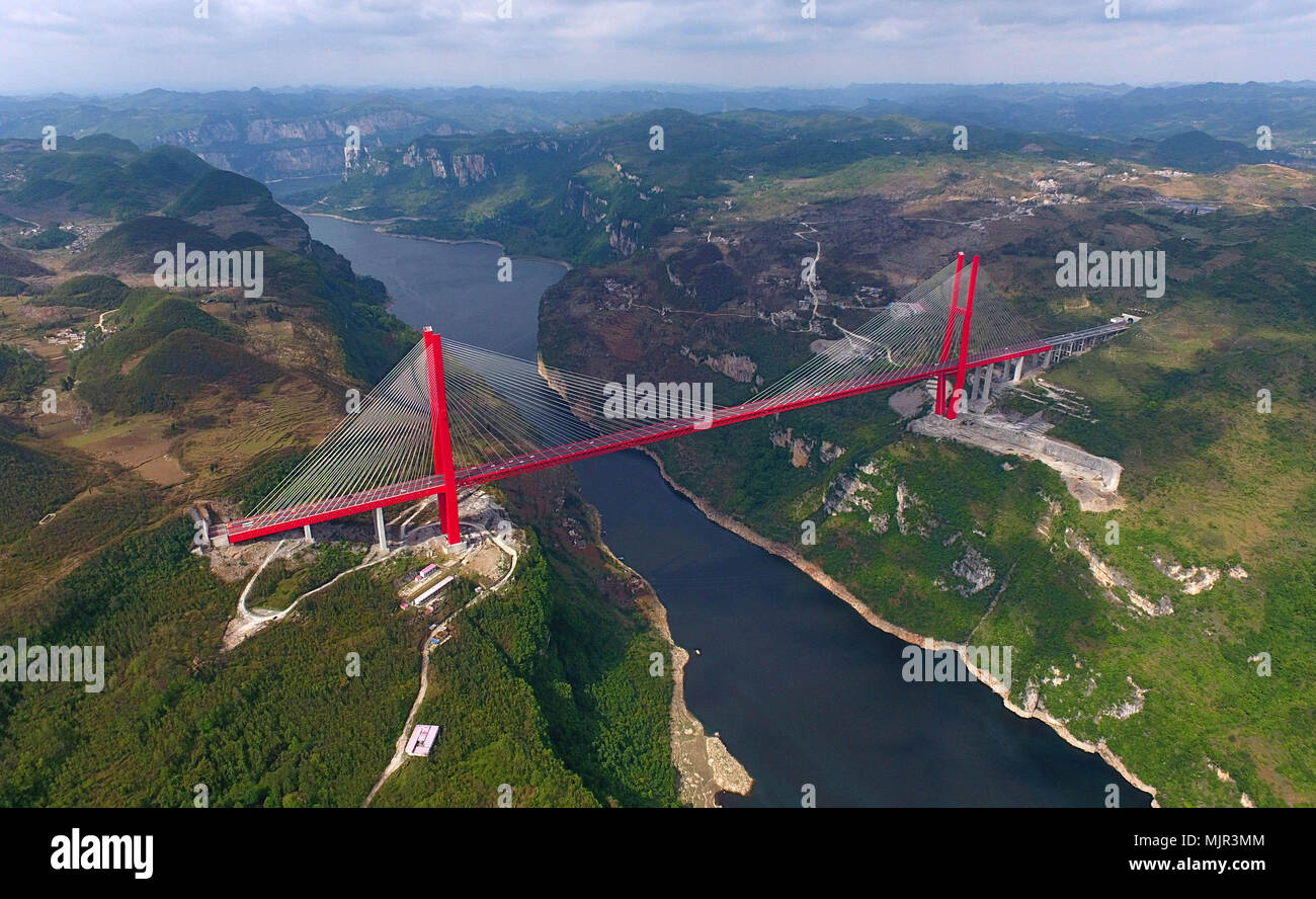 Bijie. 5th May, 2018. Aerial photo taken on May 5, 2018 shows Yachihe ...