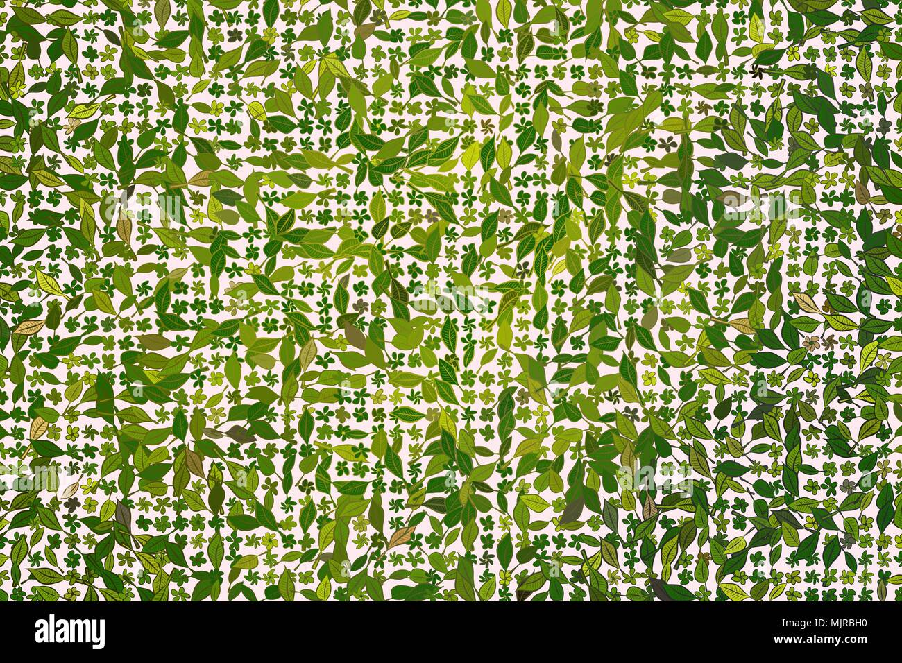 Abstract leaves & flowers illustrations background pattern. Vector ...