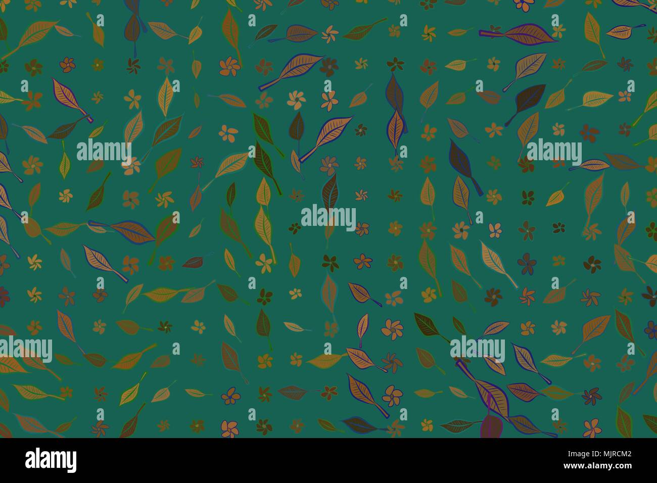 Illustrations of leaves & flowers. Good for web page, wallpaper ...