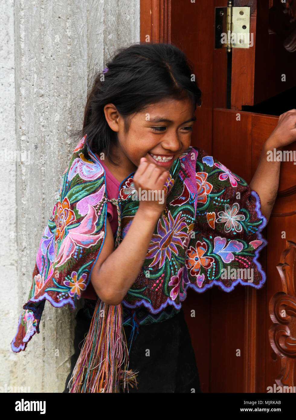 Zinacantan, Mexico - November 8, 2013: A young indigenous Tzotzil Maya ...