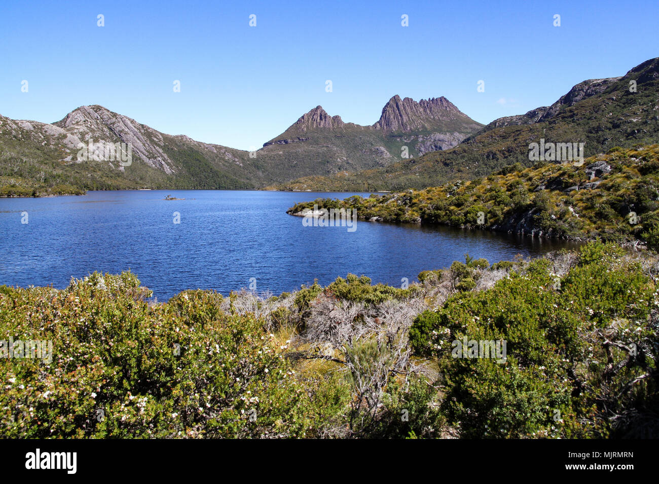 Cradle Mountain, a popular Tasmanian tourist destination, with Dove ...