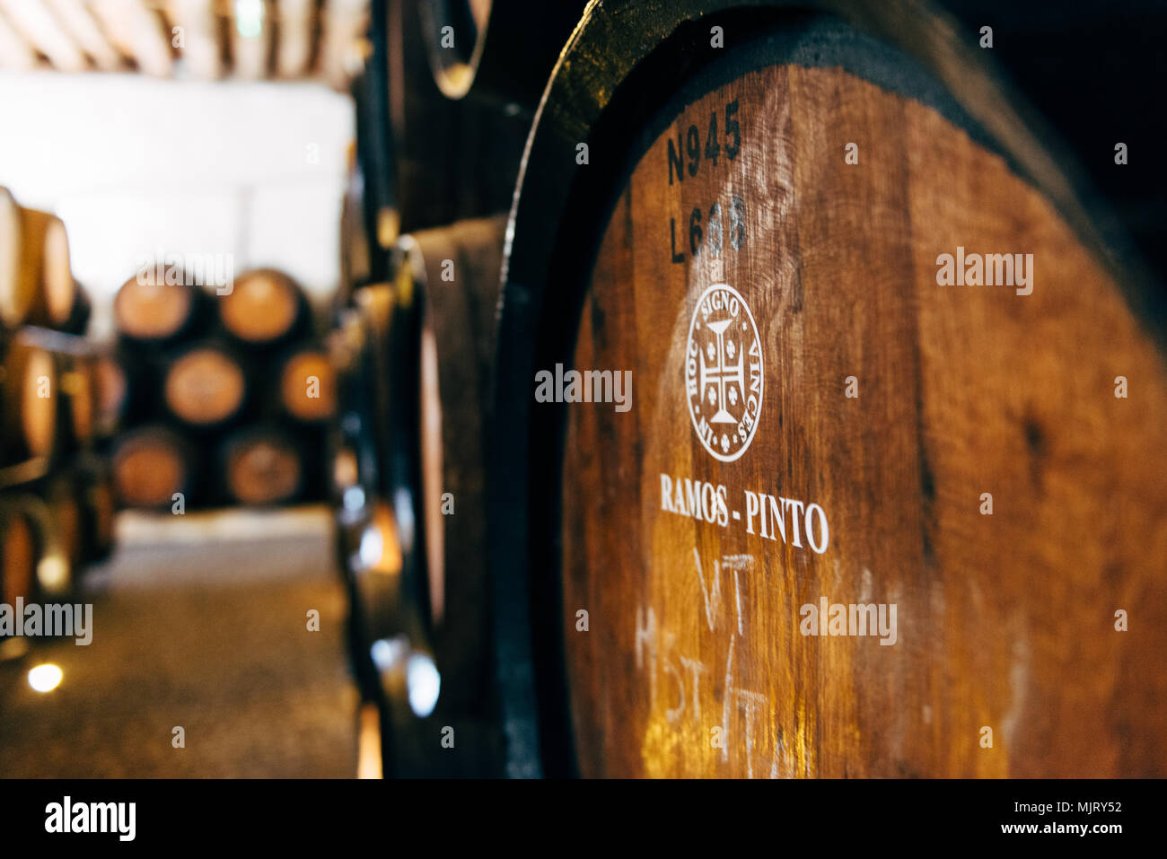 A barrel of Port wine Stock Photo - Alamy
