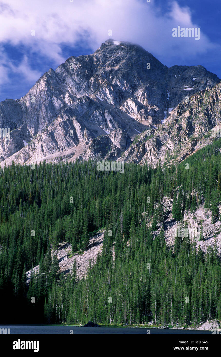 Warren Peak from Lower Carpp Lake, Anaconda-Pintler Wilderness ...