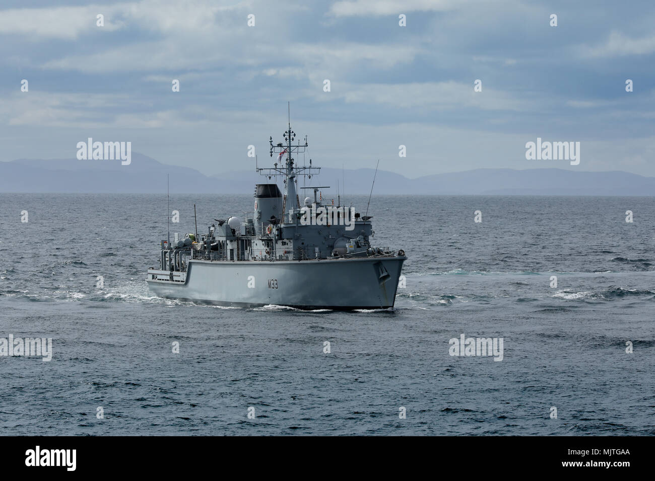 HMS Brocklesby a Hunt class mine hunter of the Royal Navy Stock Photo ...