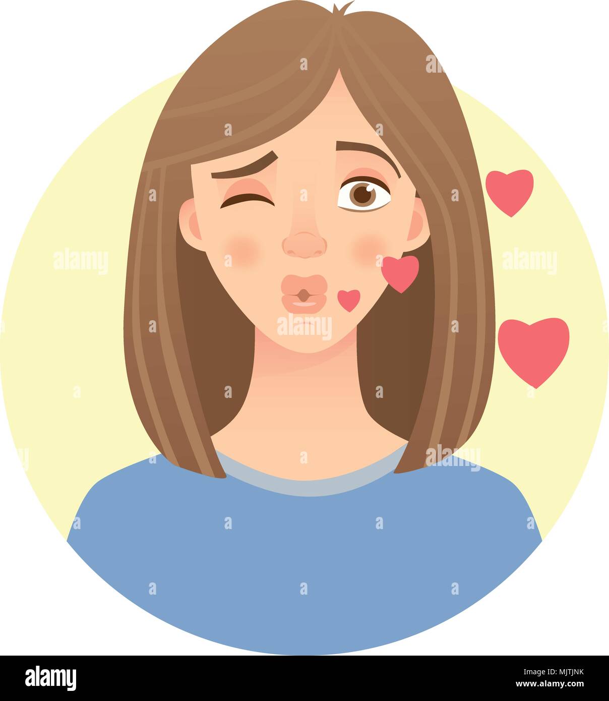 emotions of womans face Stock Vector Image & Art - Alamy