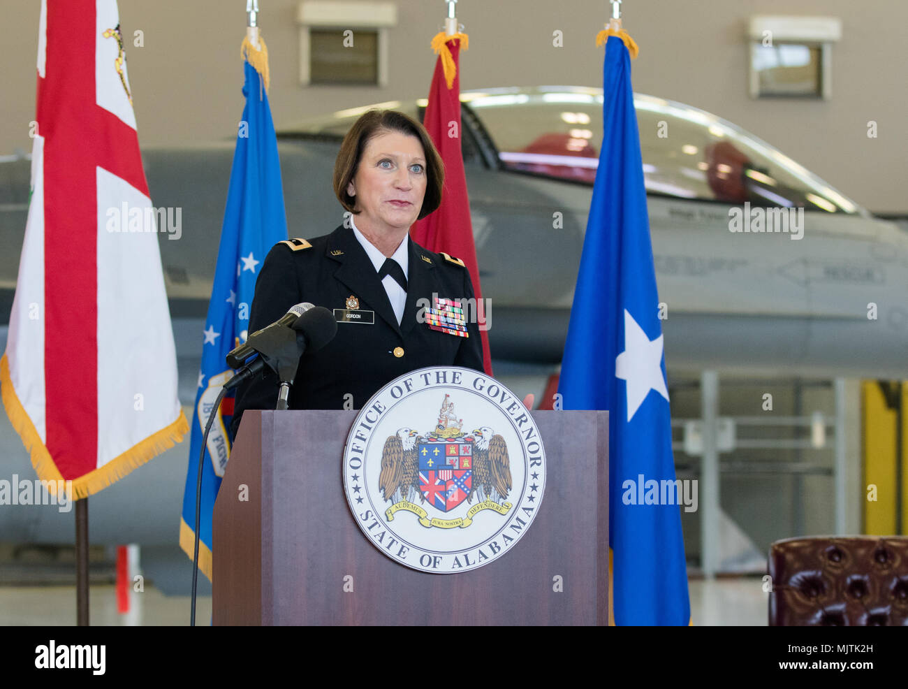 Alabama National Guard Adjutant General Maj. Gen. Sheryl Gordon speaks ...