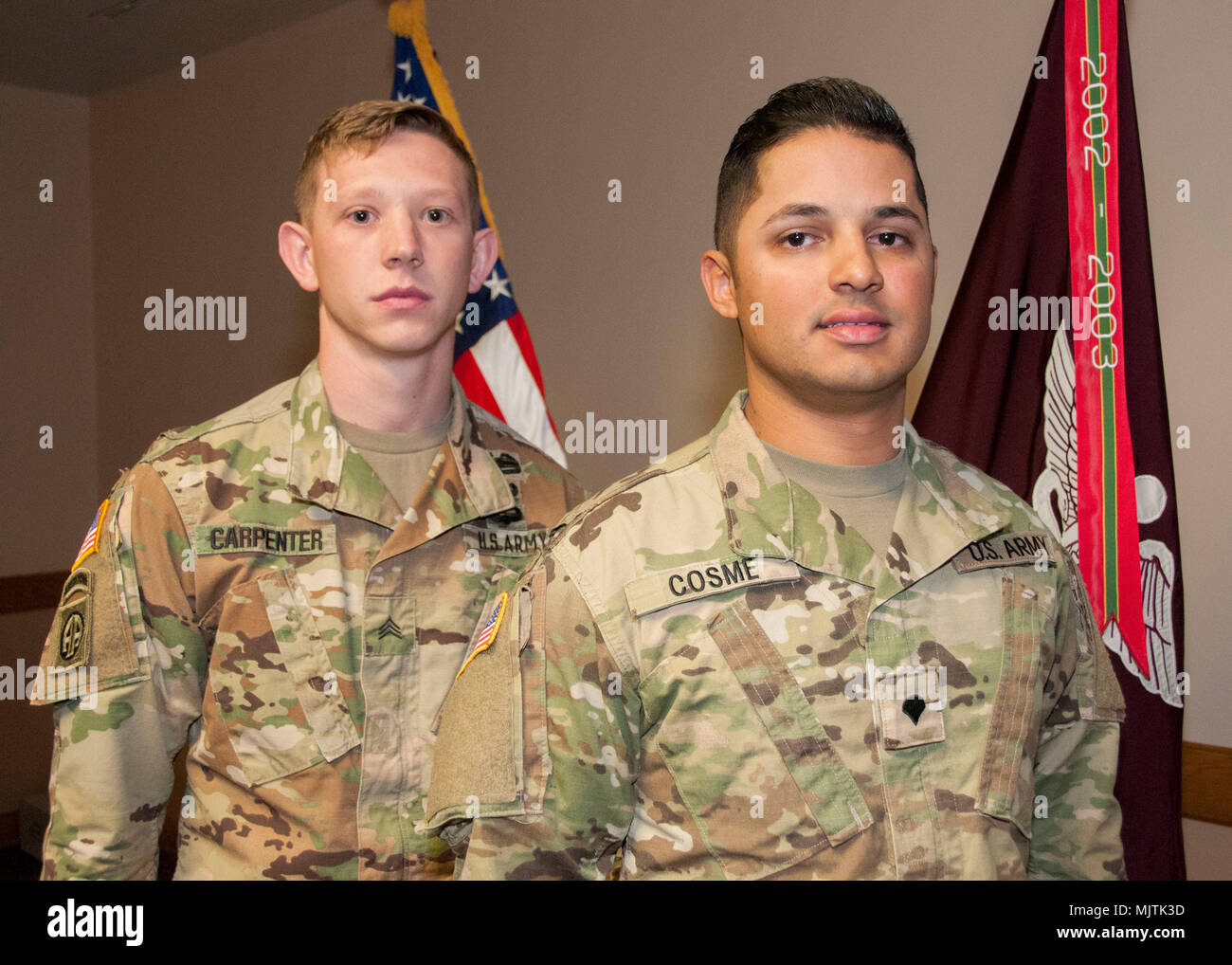 (From left) Sgt. Nate Carpenter, orthopedic technician, William ...