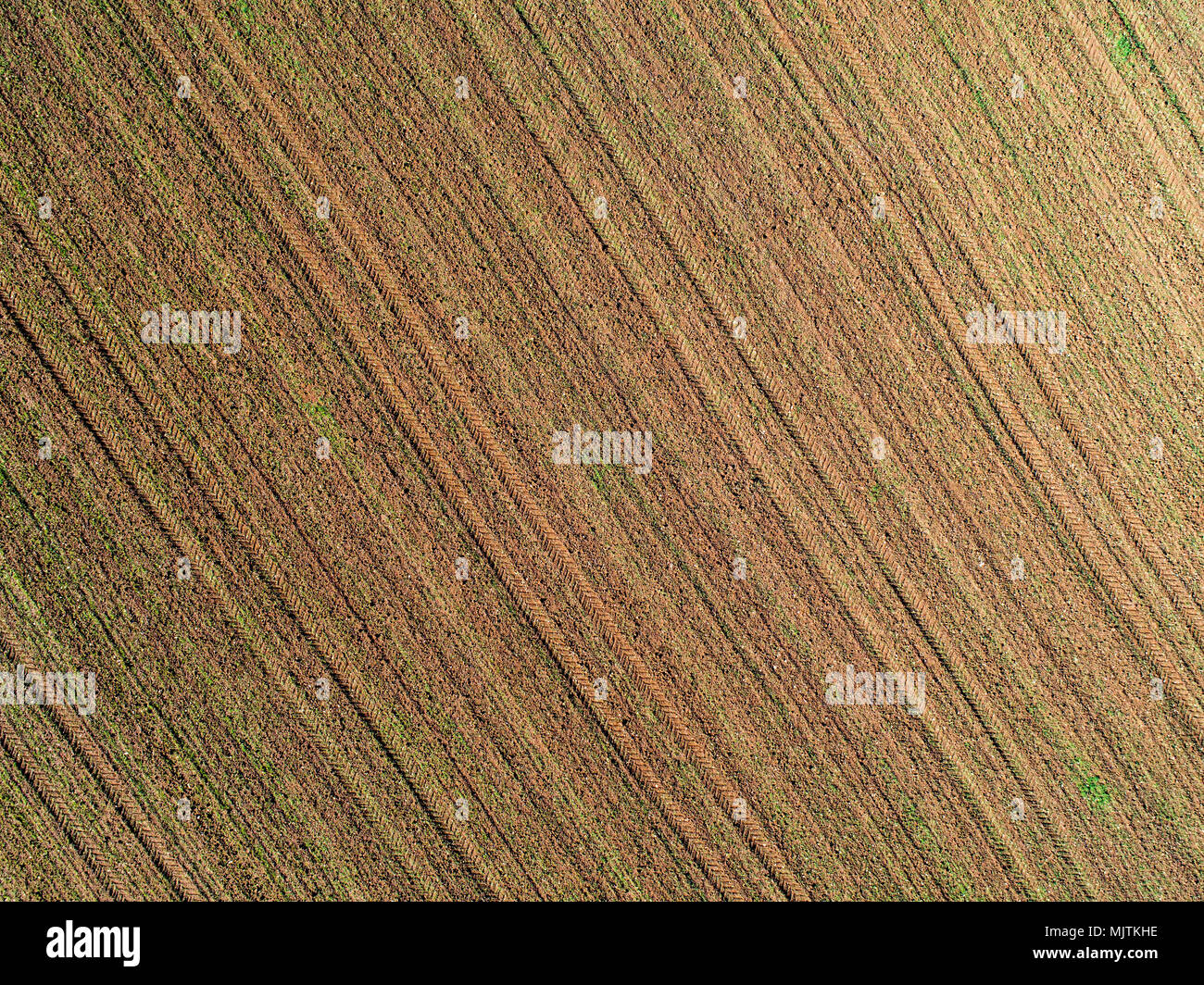 Plowed field drone view hi-res stock photography and images - Alamy