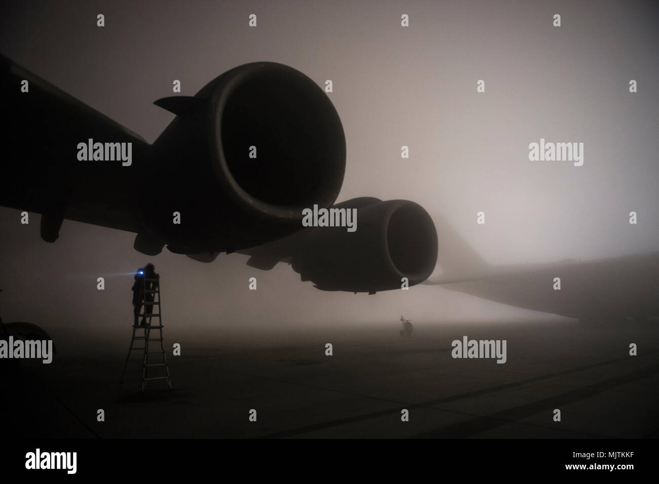 A U.S. Air Force crew chief assigned to the 379th Expeditionary ...