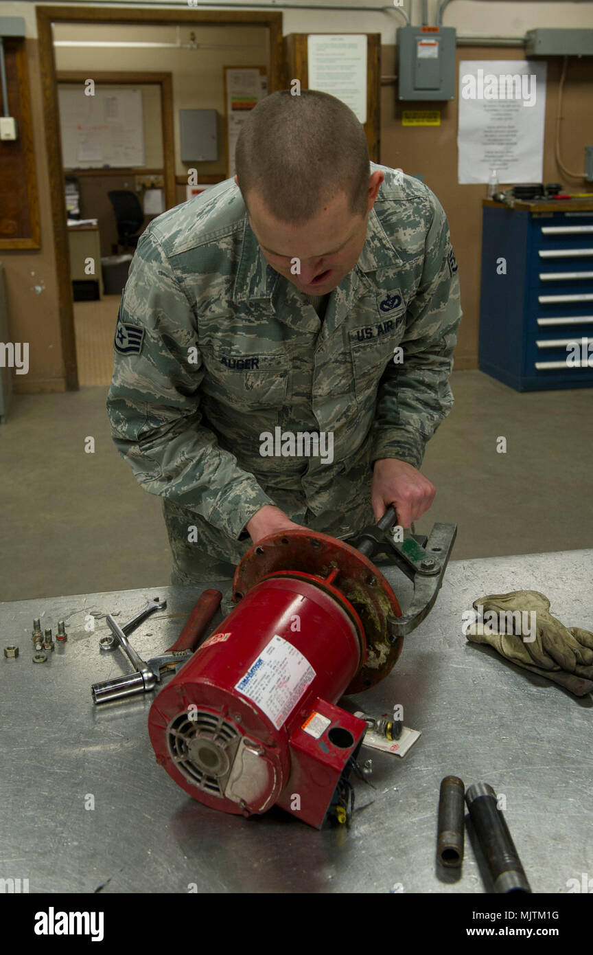 U.S. Air Force Staff Sgt. Matthew Auger, a 354th Civil Engineer ...