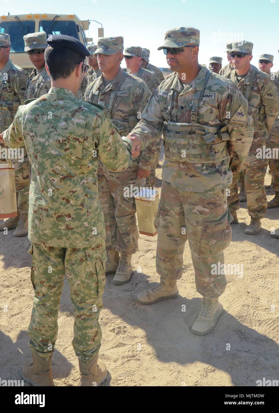 CAMP BUEHRING, Kuwait - Soldiers with Alpha Company, 47th Brigade ...