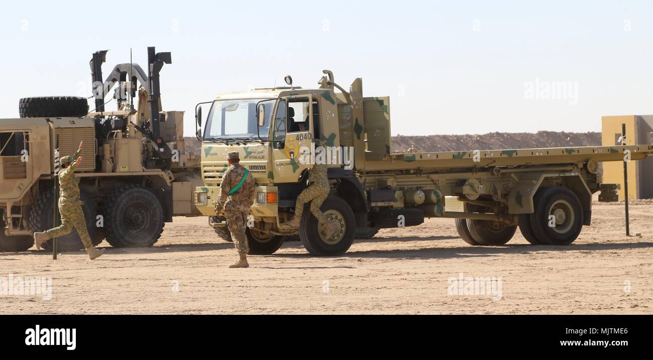 CAMP BUEHRING, Kuwait - Soldiers with Alpha Company, 47th Brigade ...