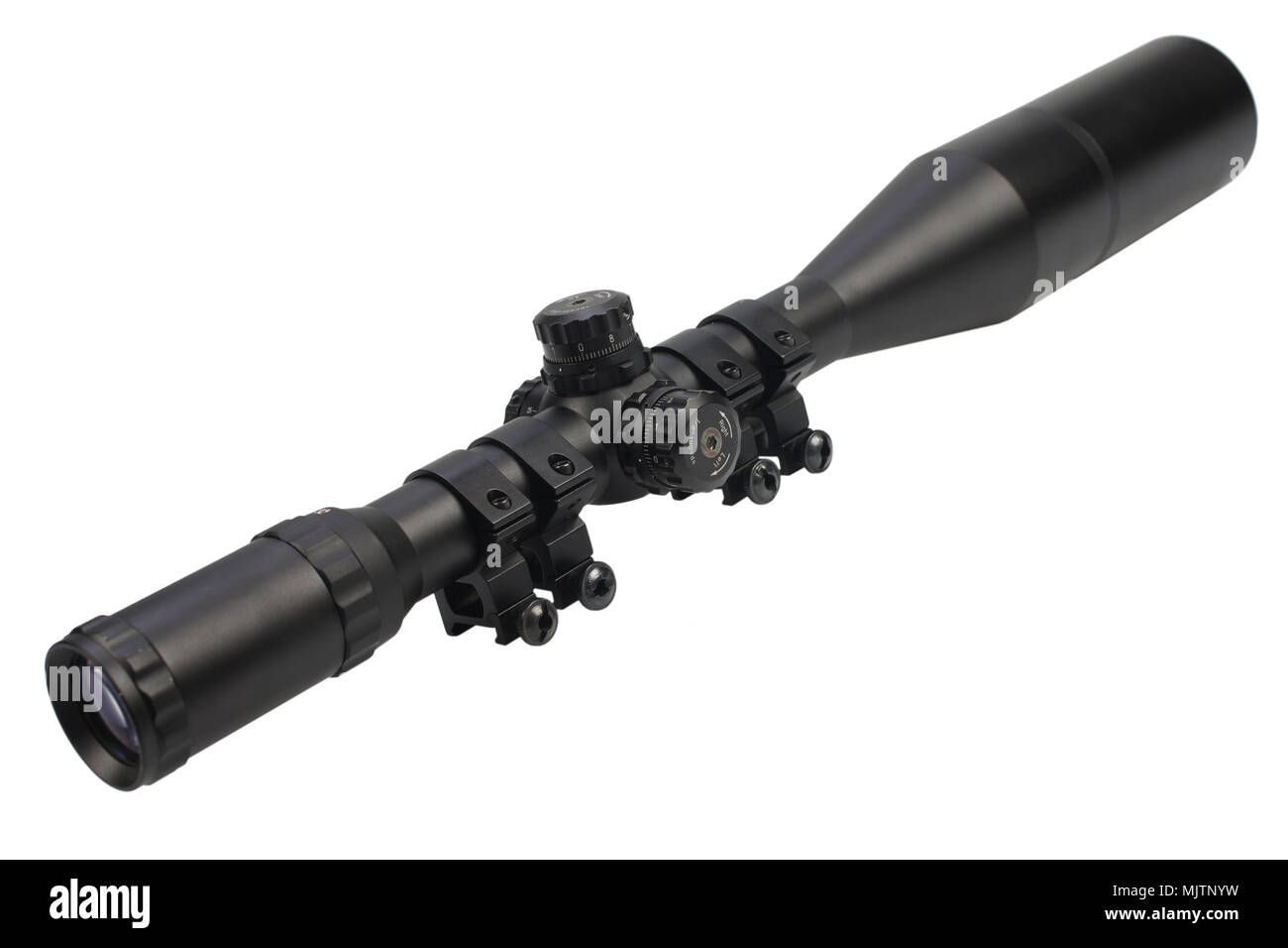 Sniper scope isolated on white background Stock Photo - Alamy