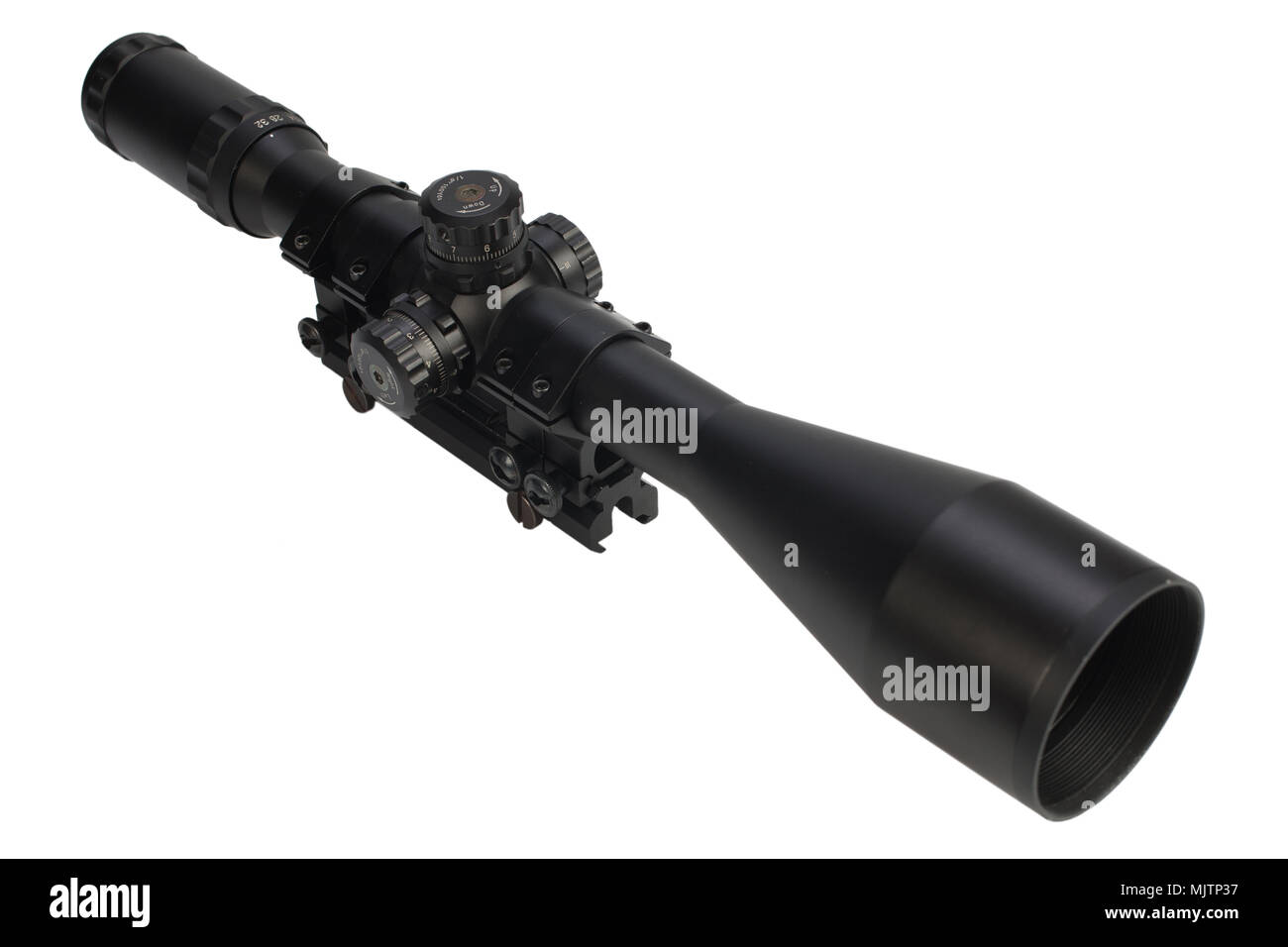 Sniper scope isolated on white background Stock Photo - Alamy