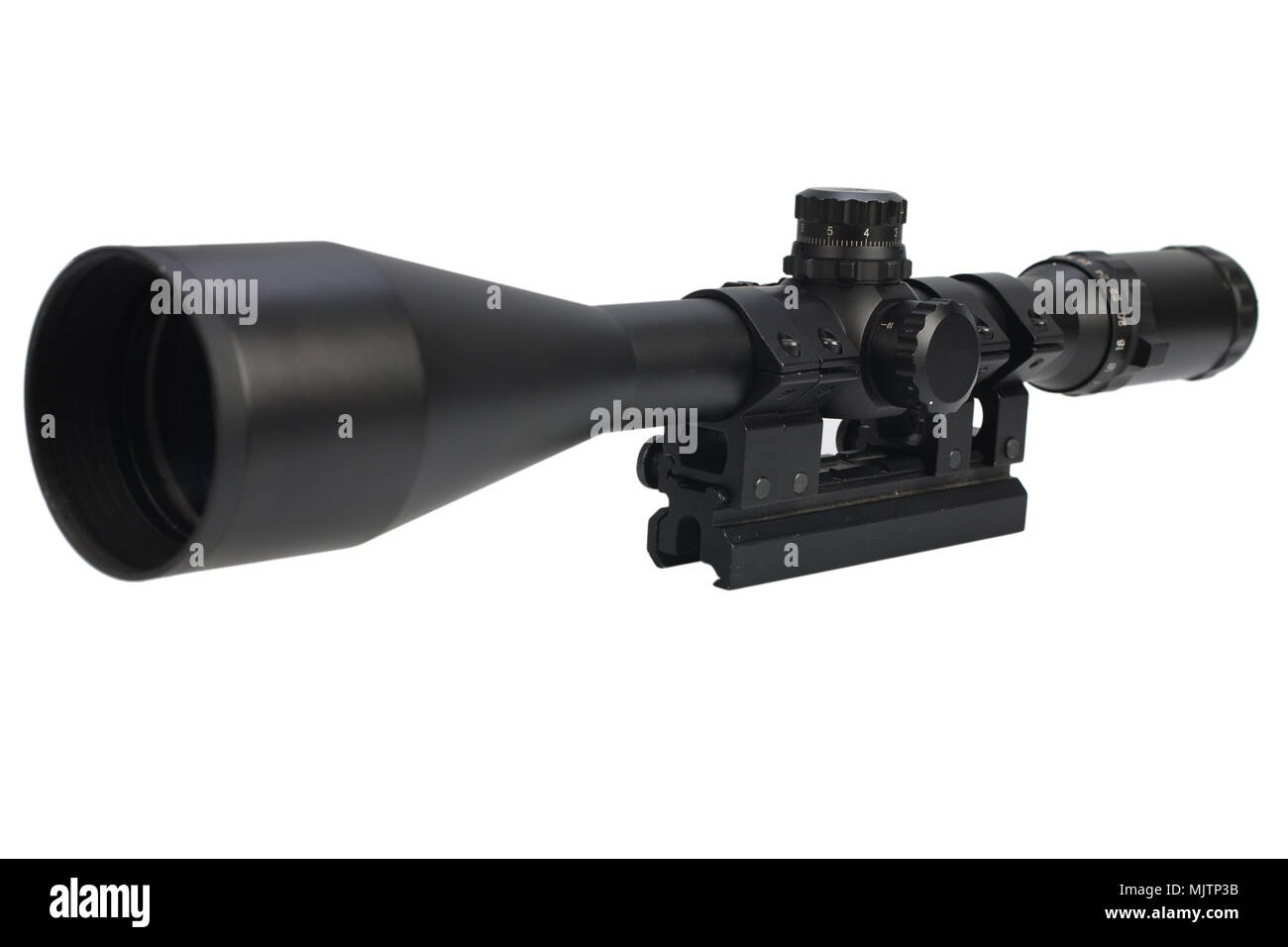 Sniper scope isolated on white background Stock Photo - Alamy