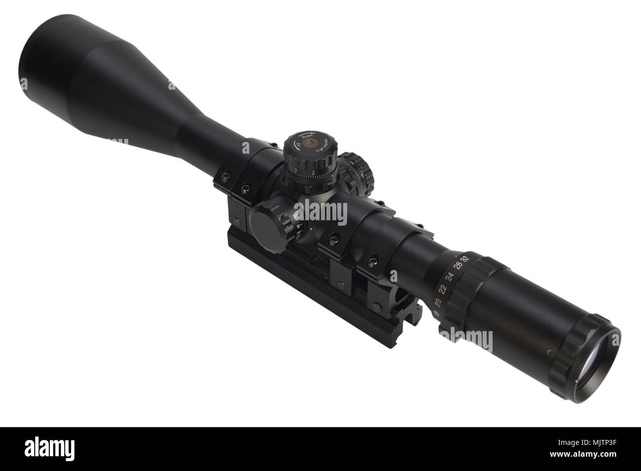 Sniper scope isolated on white background Stock Photo - Alamy