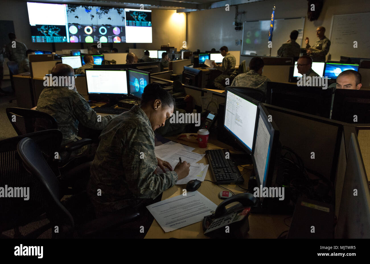 Cyber warfare operators serving with the 175th Cyberspace Operations ...