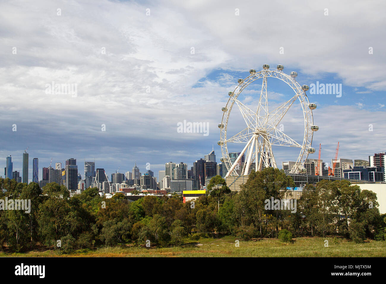 Melbourne, Australia: April 01, 2018: The Melbourne Star is a giant ...