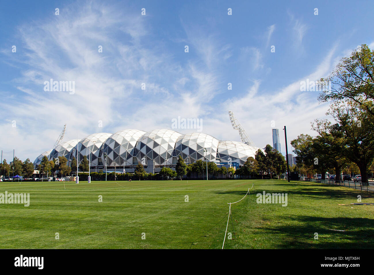 Melbourne, Australia: April, 2018: Melbourne Rectangular Stadium ...