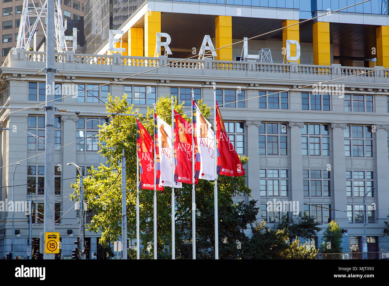 Melbourne, Australia: April 09, 2018: The Herald Building in Melbourne ...