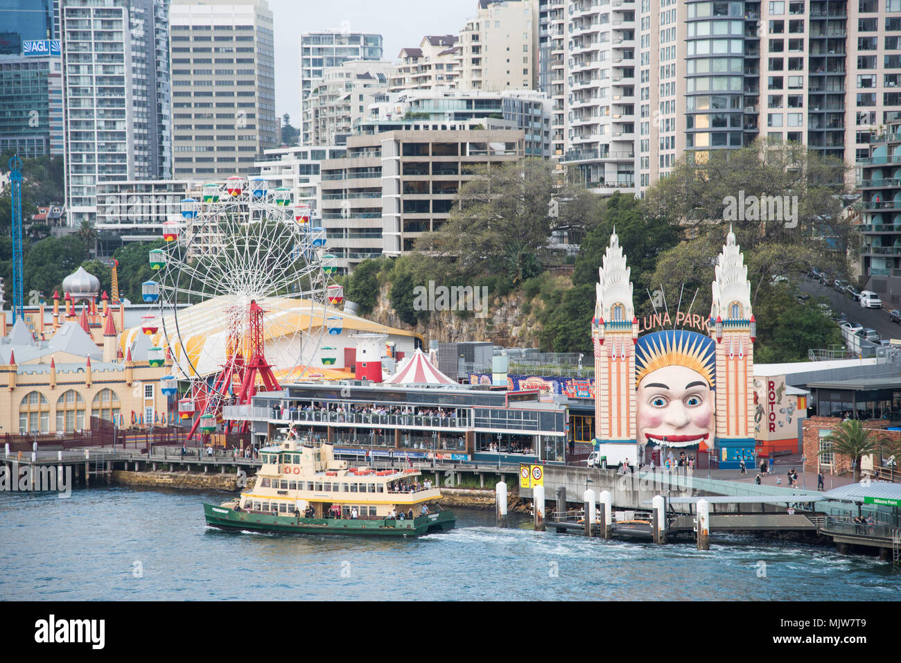 Sydney, NSW, Australia-December 7,2016: The infamous Luna Park ...