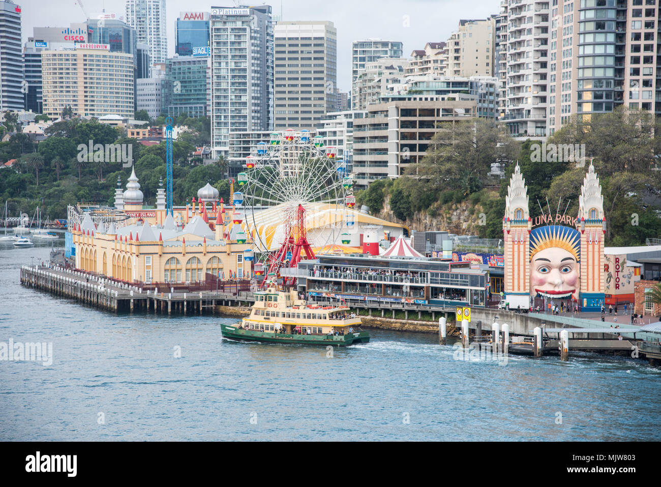 Sydney, NSW, Australia-December 7,2016: The infamous Luna Park ...