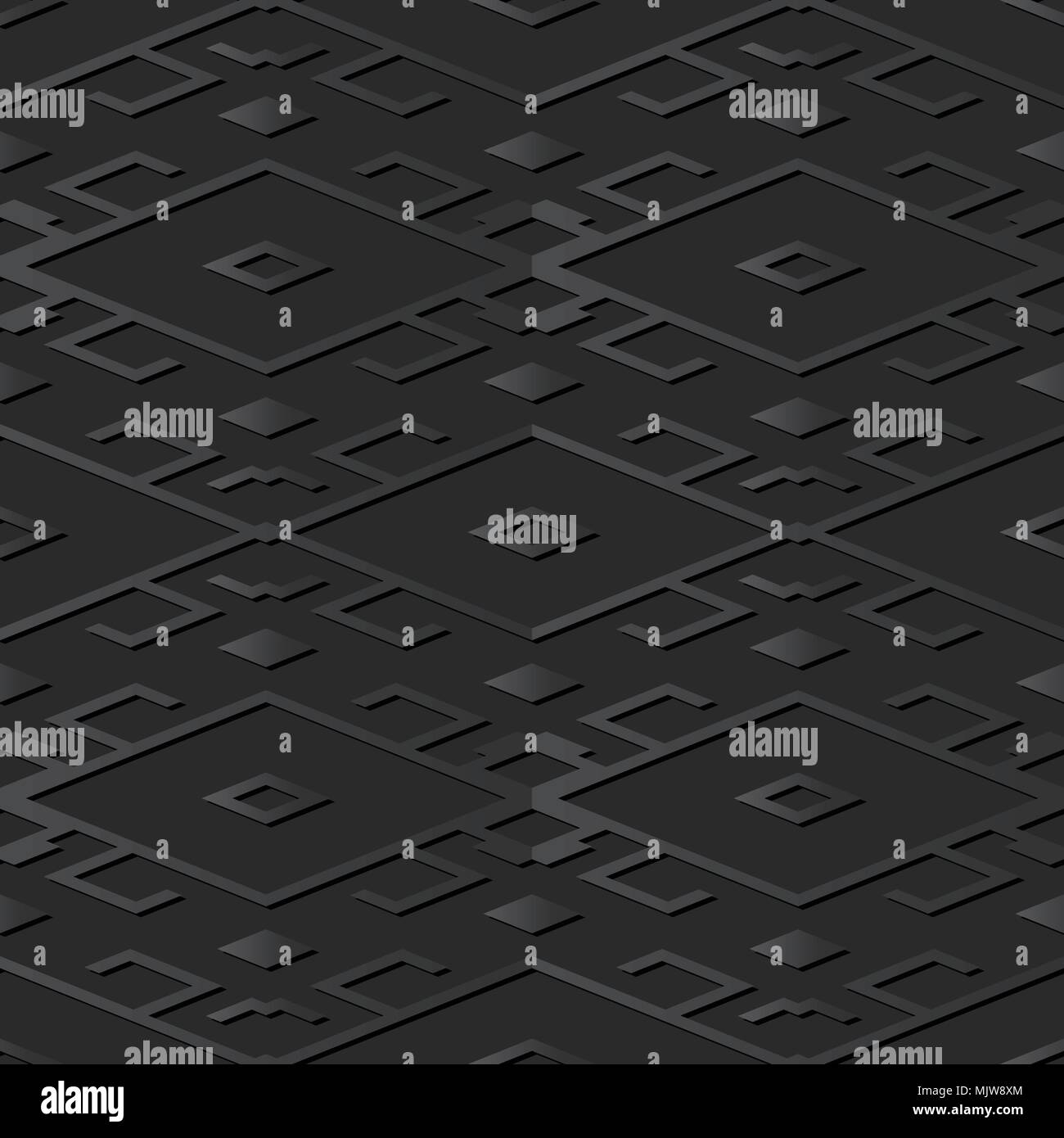 3D dark paper art Diamond Check Cross Tracery Frame, Vector stylish ...