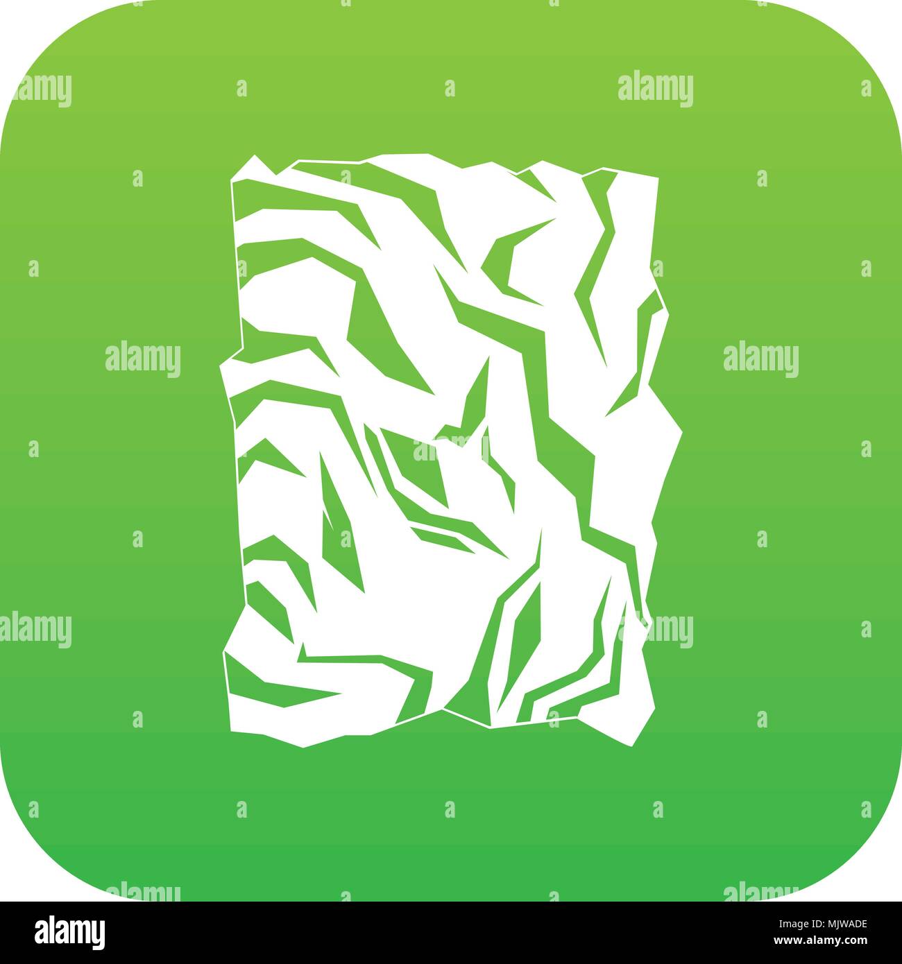 Crumpled paper icon digital green Stock Vector Image & Art - Alamy