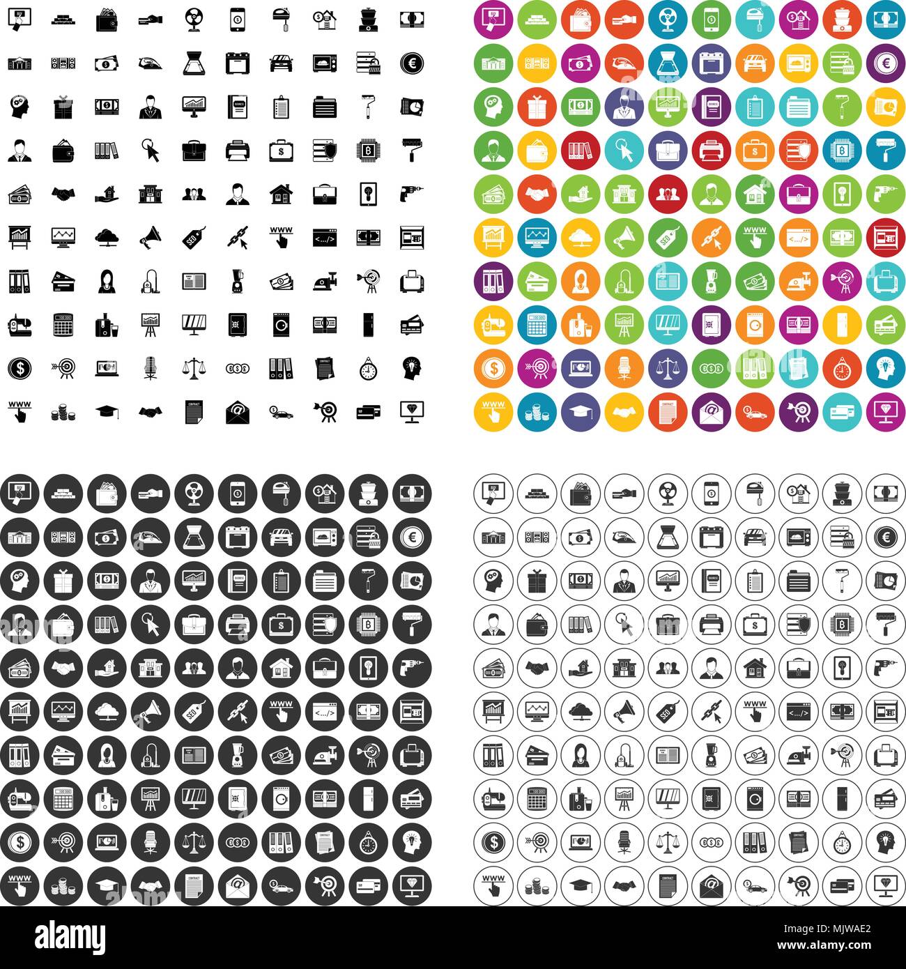 100 lending icons set vector variant Stock Vector Image & Art - Alamy