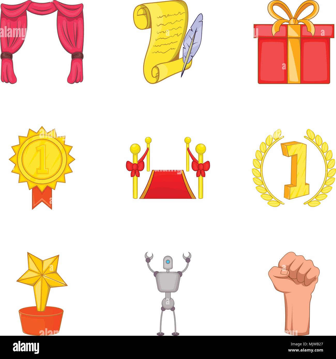 Win conquest icons set, cartoon style Stock Vector Image & Art - Alamy