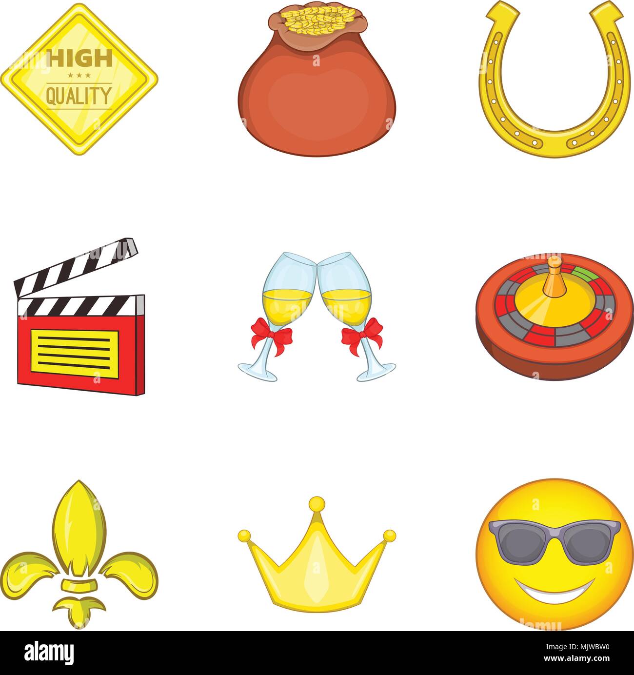 Allowance icons set, cartoon style Stock Vector Image & Art - Alamy