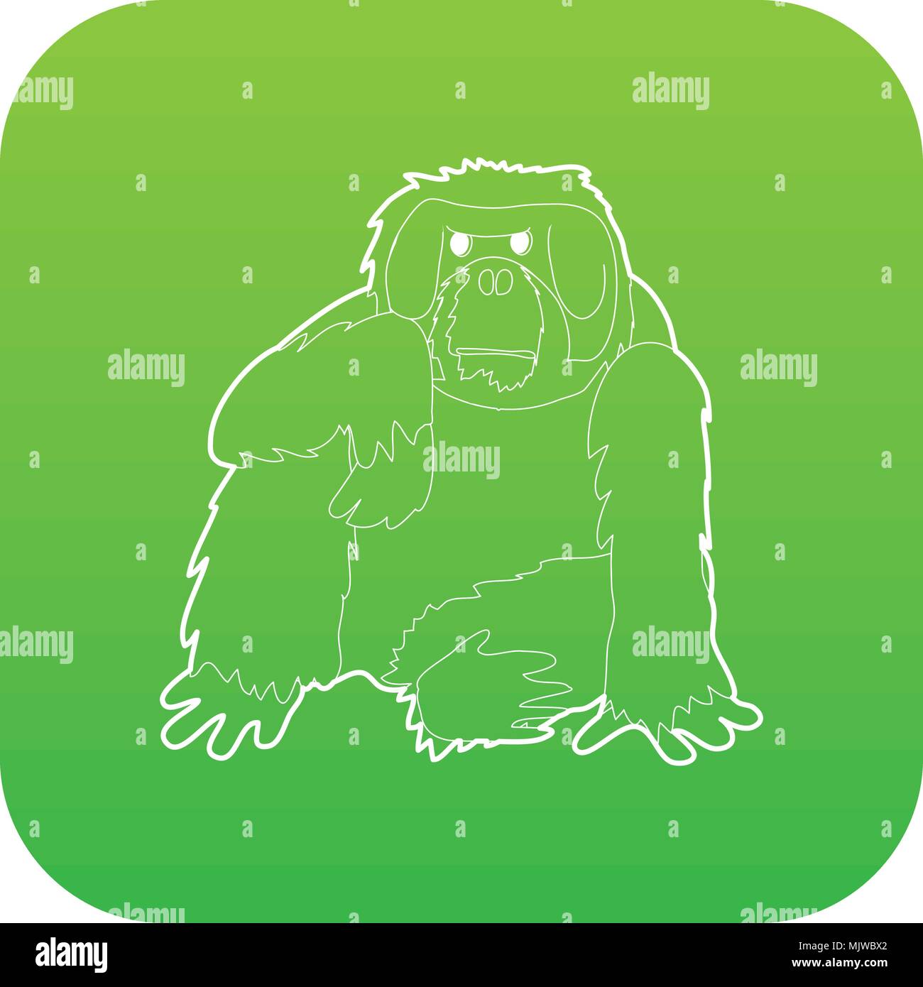 Orangutan icon green vector Stock Vector Image & Art - Alamy
