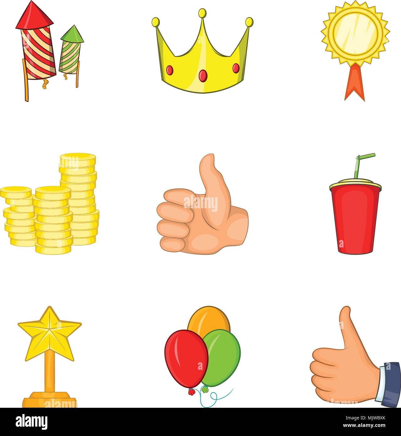 Win payment icons set, cartoon style Stock Vector Image & Art - Alamy