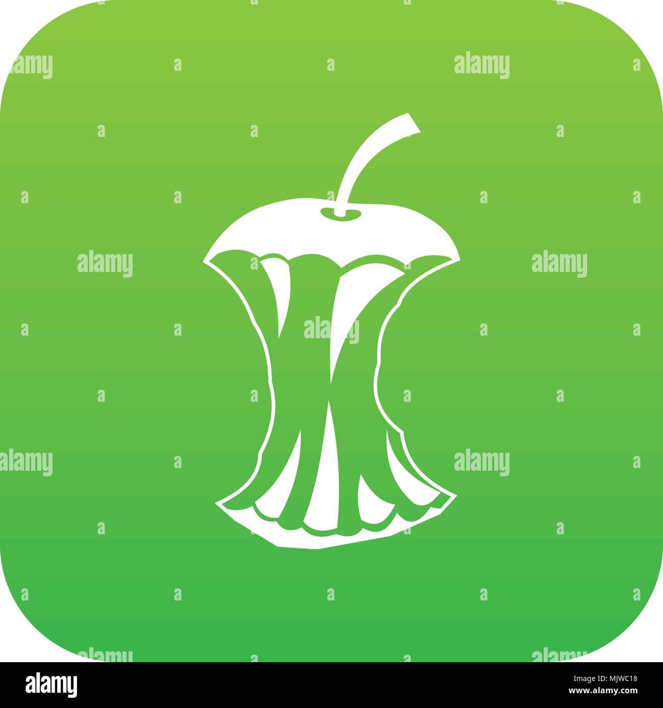 Apple core icon digital green Stock Vector Image & Art - Alamy