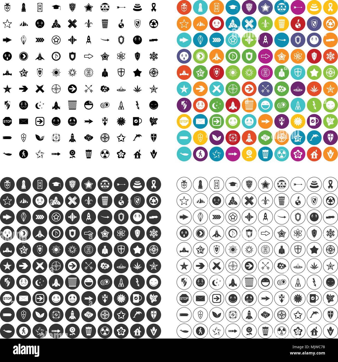 100 logotype icons set vector variant Stock Vector Image & Art - Alamy