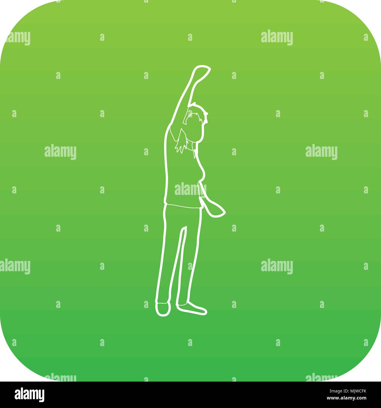 Woman protest on the street icon green vector Stock Vector Image & Art ...