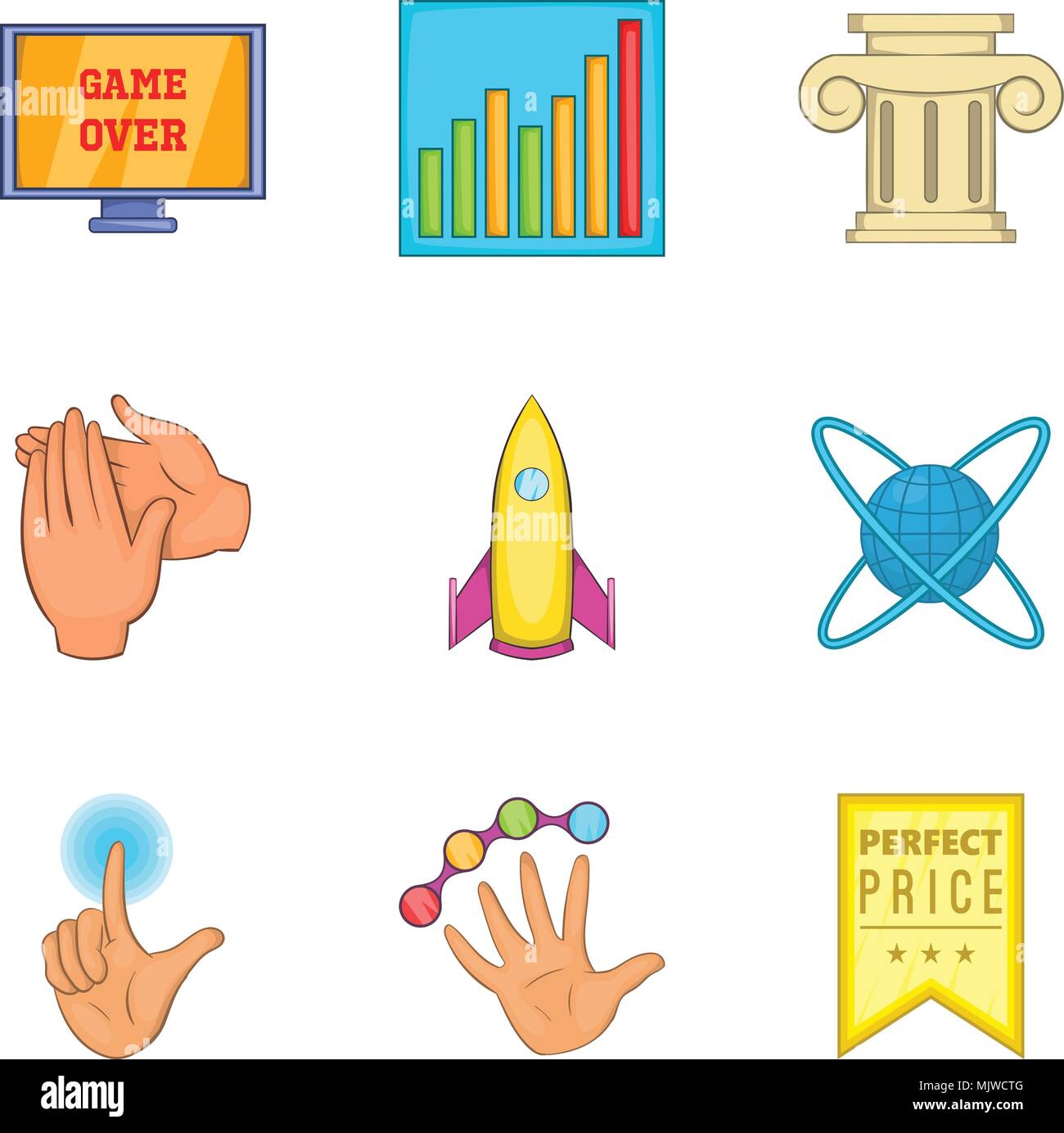 Honourable mention icons set, cartoon style Stock Vector Image & Art ...