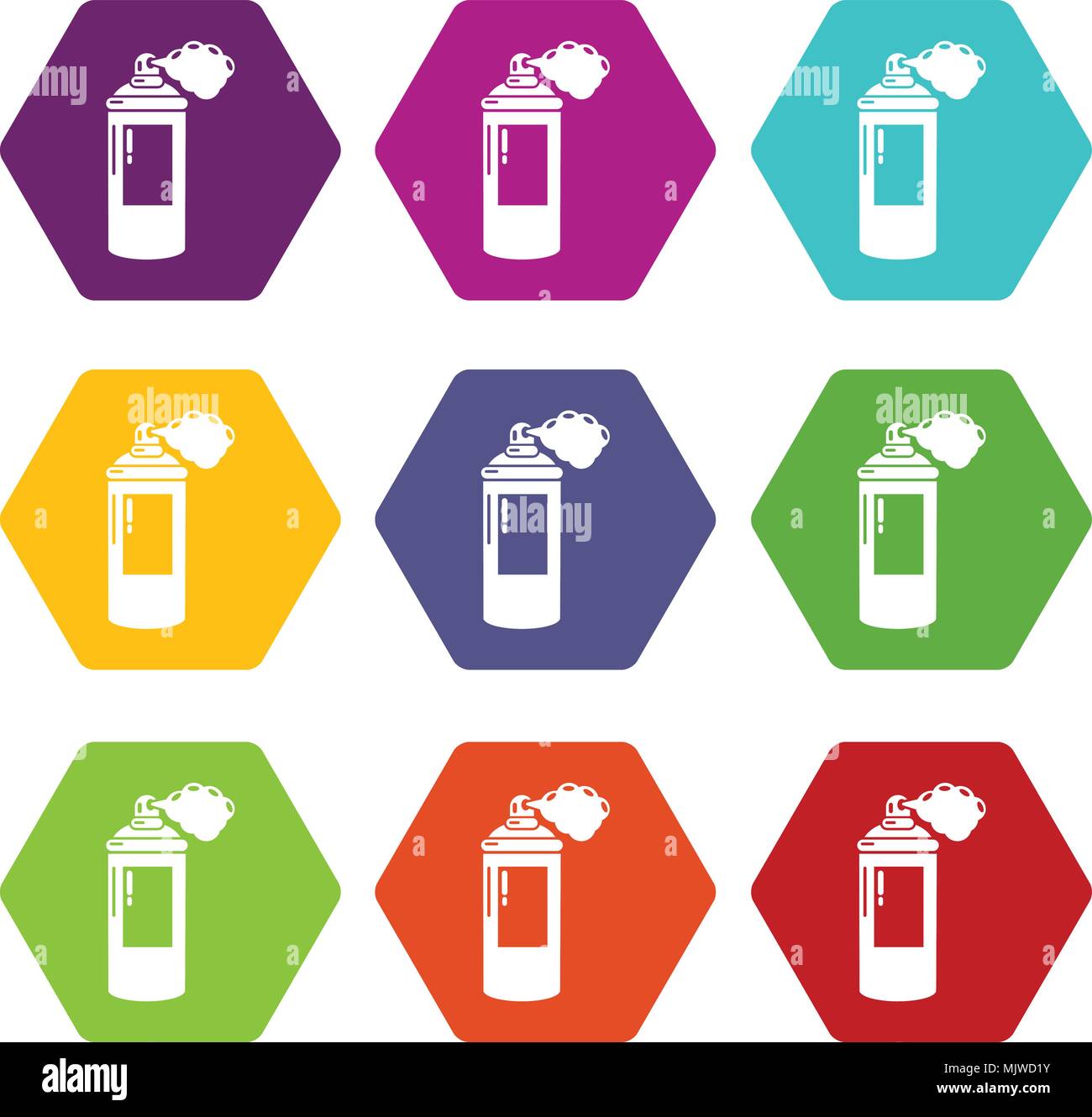 Spray paint icons set 9 vector Stock Vector Image & Art - Alamy