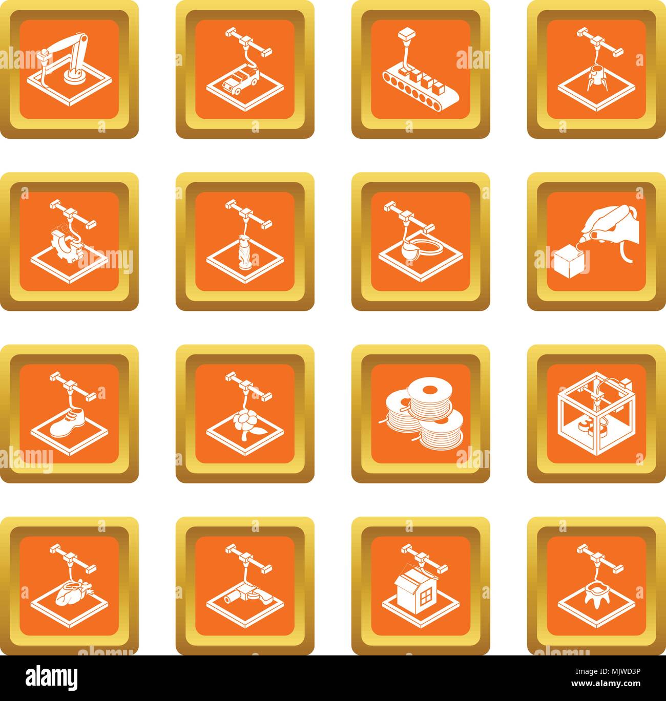 Orange 3d pen isolated Stock Vector Images - Alamy