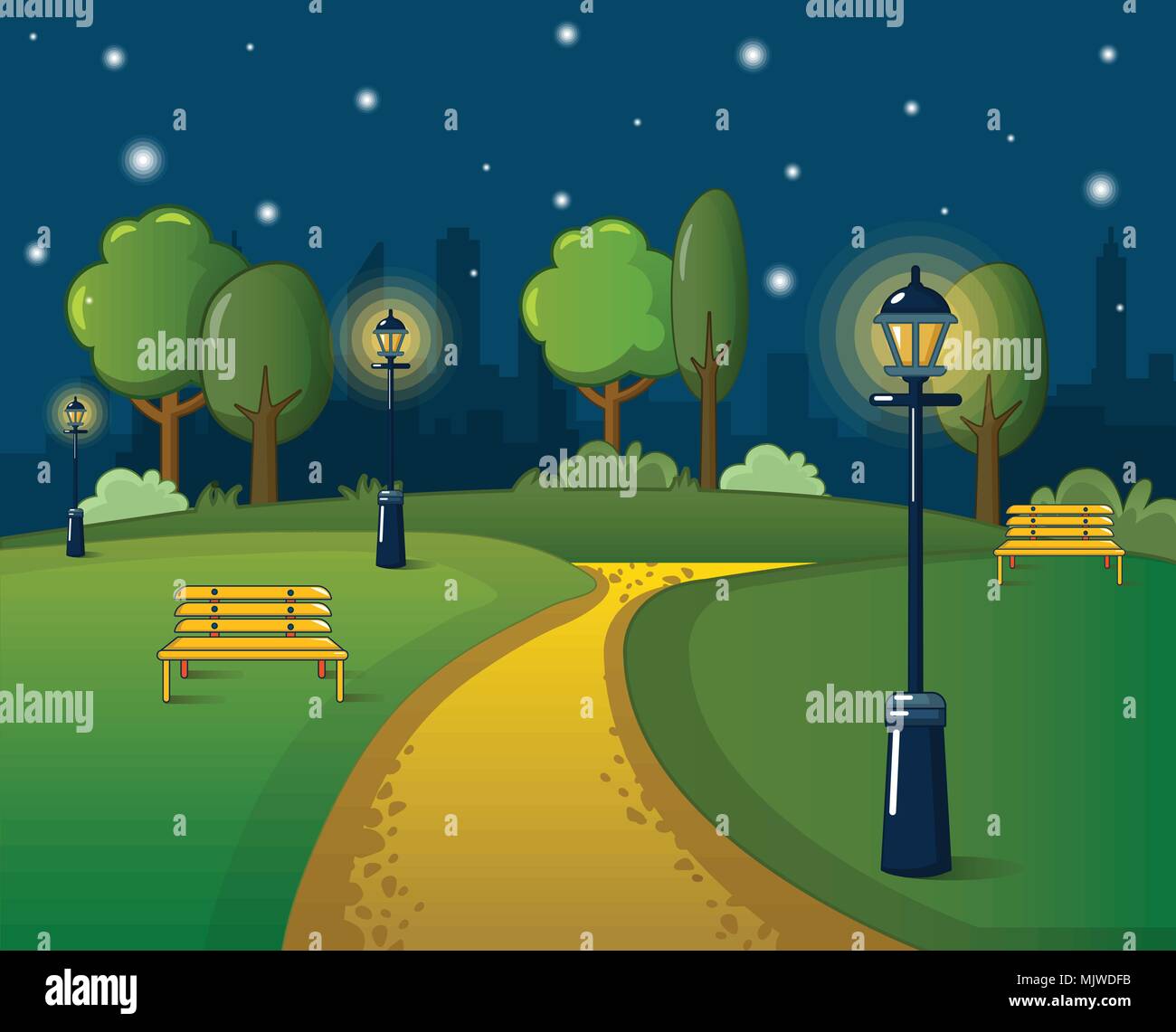 Park concept, cartoon style Stock Vector Image & Art - Alamy