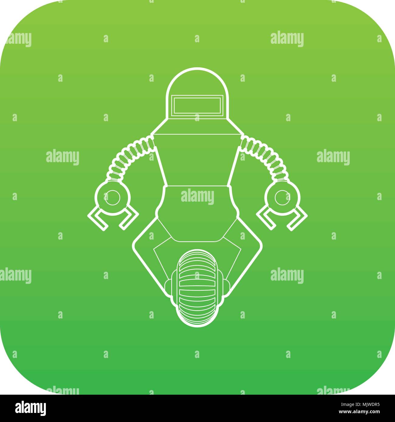 Robot guard icon green vector Stock Vector Image & Art - Alamy